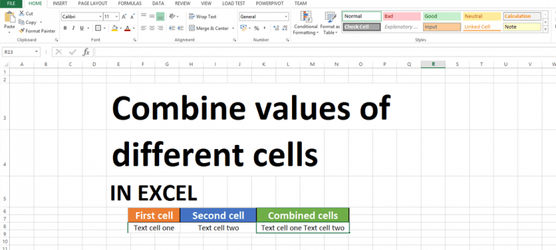 How to combine multiple cells in excel - The Engineering Mindset