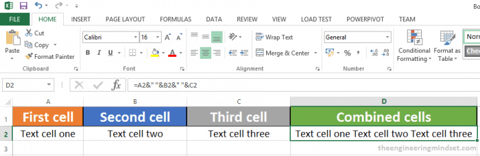 How To Combine Multiple Cells In Excel The Engineering Mindset