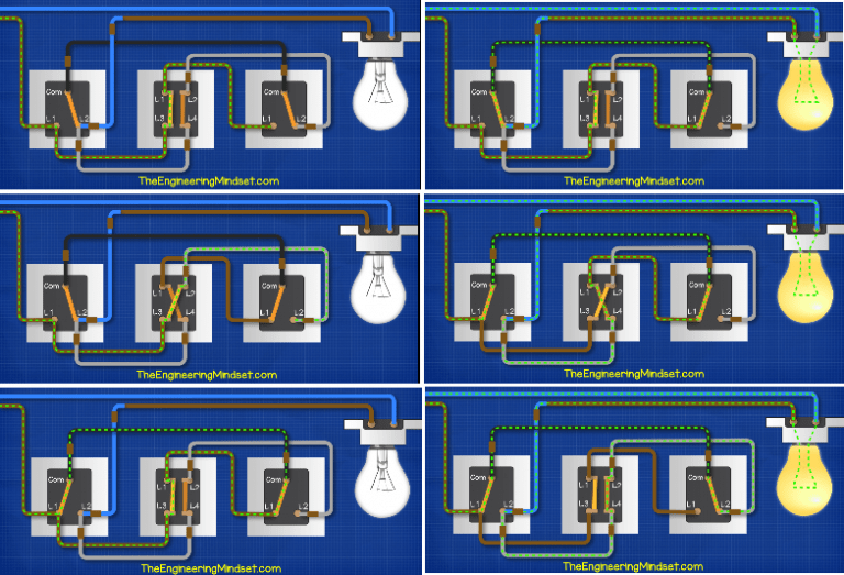 Intermediate Switch Lighting Circuits (EU/UK) - The Engineering Mindset