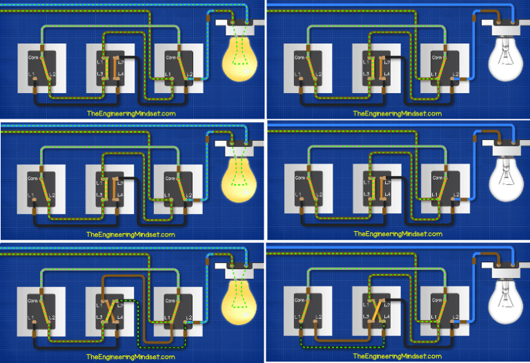 Intermediate Switch Lighting Circuits (EU/UK) - The Engineering Mindset